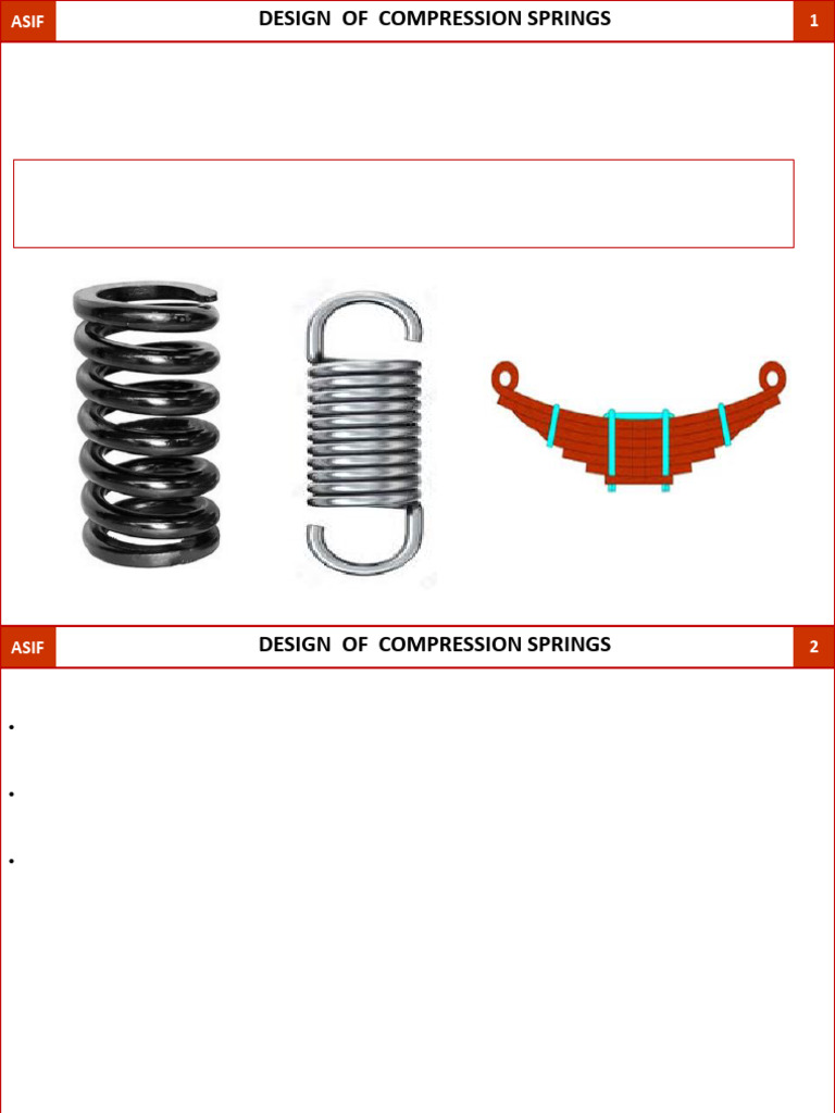 1.0 Compression Spring | PDF | Helix | Strength Of Materials