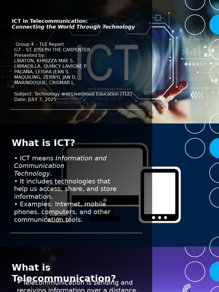 ICT's Role in Global Telecommunication | PDF