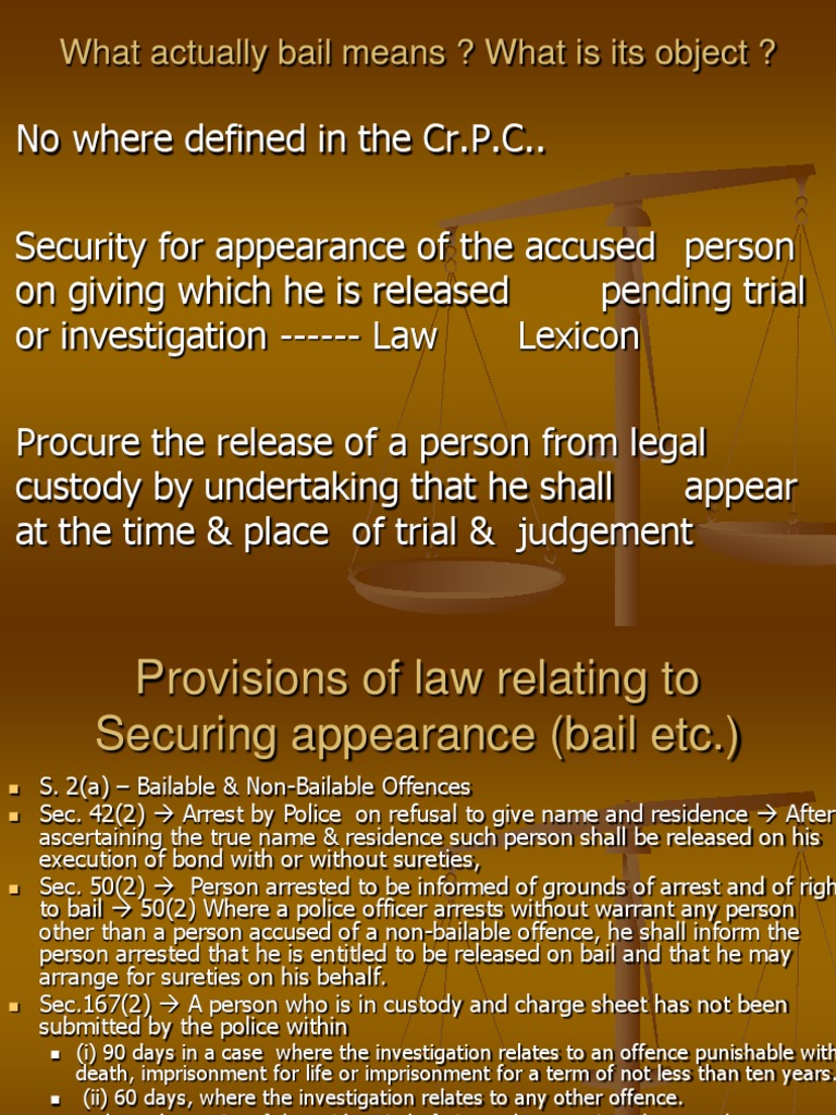 What Actually Bail Means ? What Is Its Object ? | PDF | Bail | Arrest