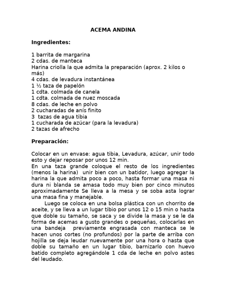 Acema Andina | PDF