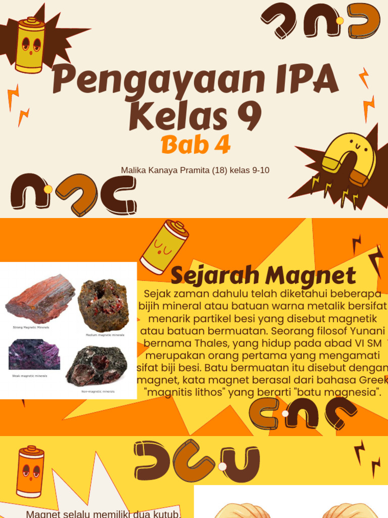 Materi IPA Magnet Kelas 9/IX SMP Kurikulum Merdeka (PPT MATERI) | PDF