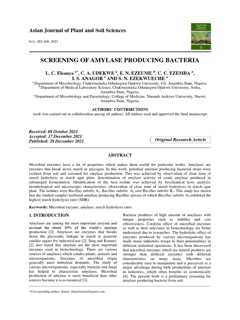 Screening Amylase-Producing Bacteria | PDF | Bacillus | Agar