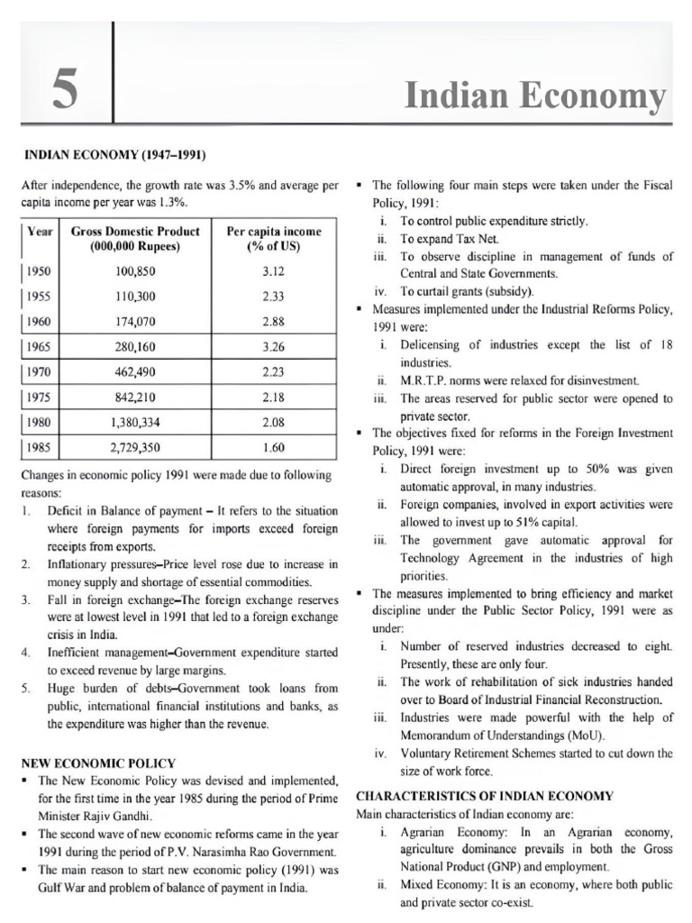 Indian Economy | PDF