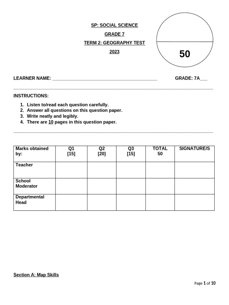 Grade 7 Geography Term 2 Task Memo | PDF | Plate Tectonics | Volcano