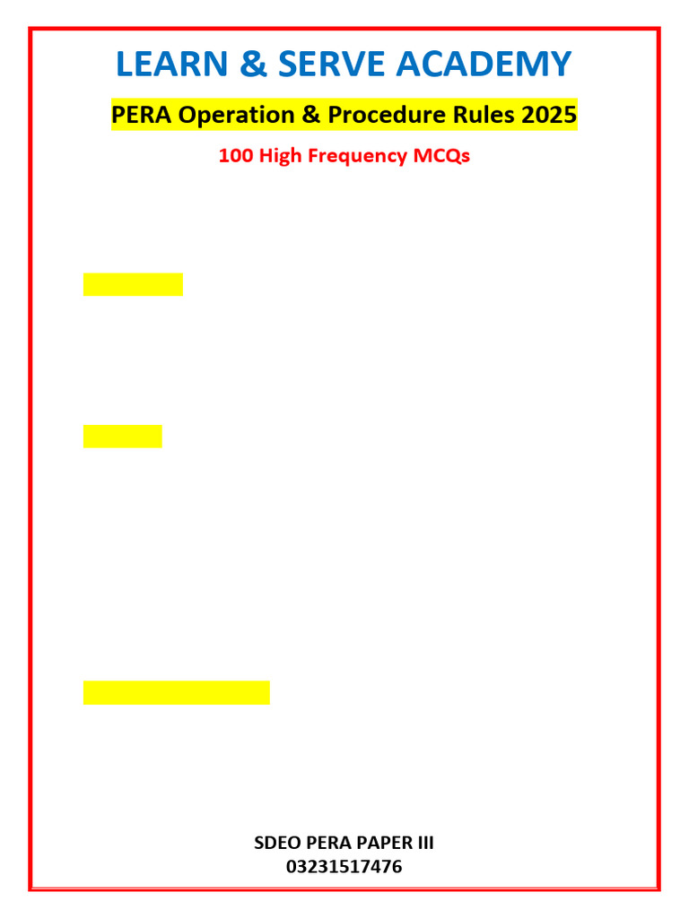 PERA Operations & Procedures Rules 2025 | PDF | Lawsuit | Ex Parte