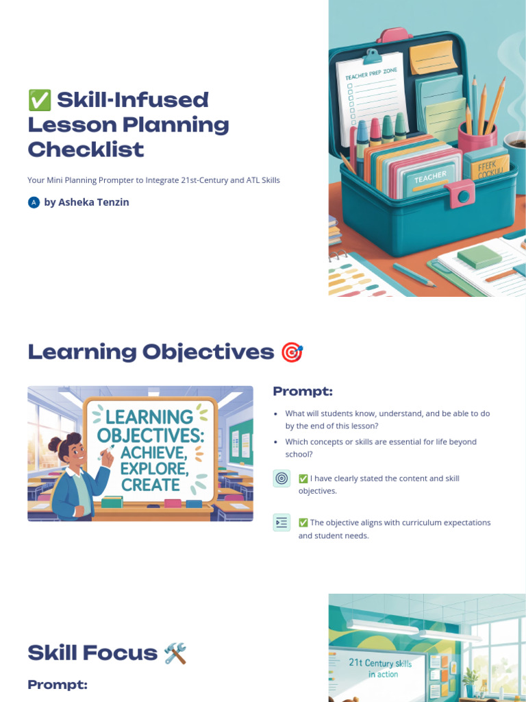 Skill Infused Lesson Planning Checklist | PDF | Learning | Cognitive ...