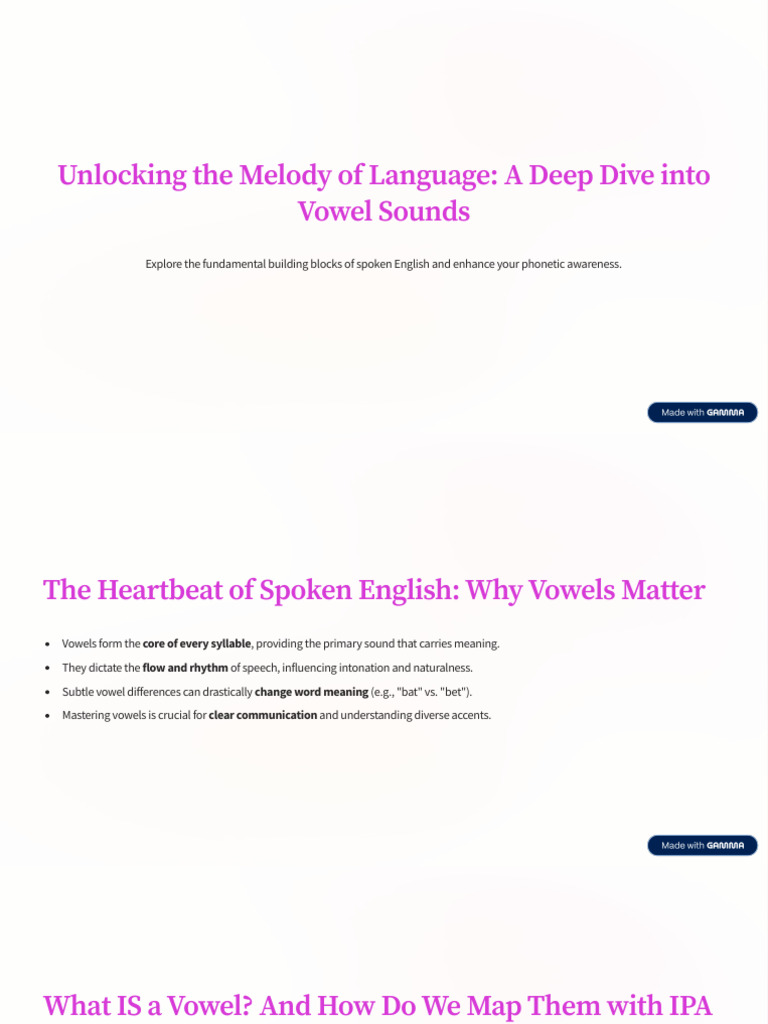 Mastering English Vowel Sounds Guide | PDF | Vowel | Phonetics