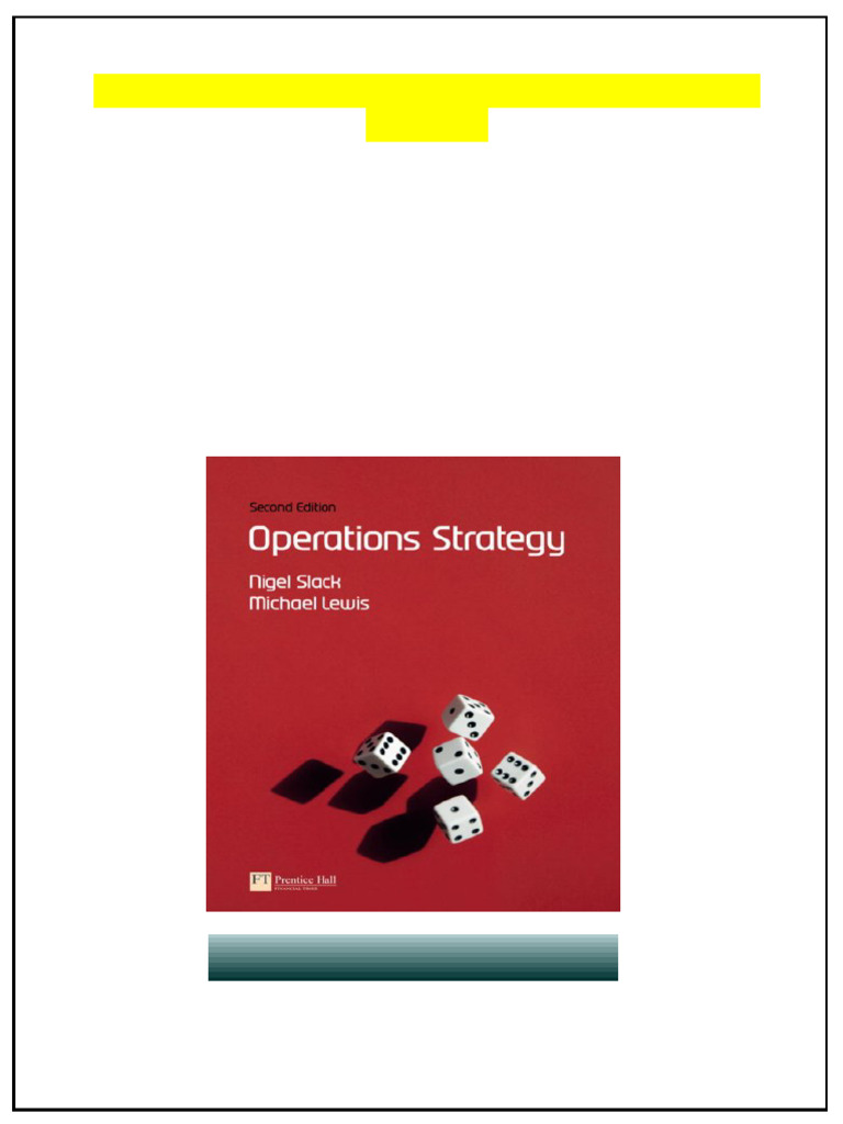 Operations Strategy 2nd Edition Nigel Slack Kindle & PDF Formats | PDF ...