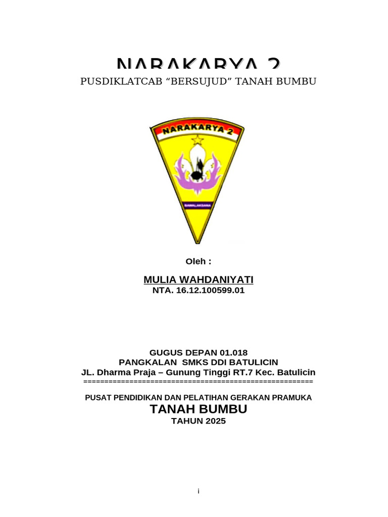 Narakarya Daftar Isi Dan Lampiran 2025 | PDF