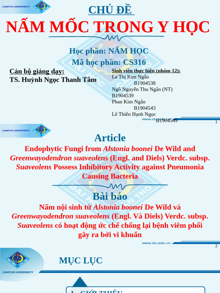 CS316 - Nấm học | PDF