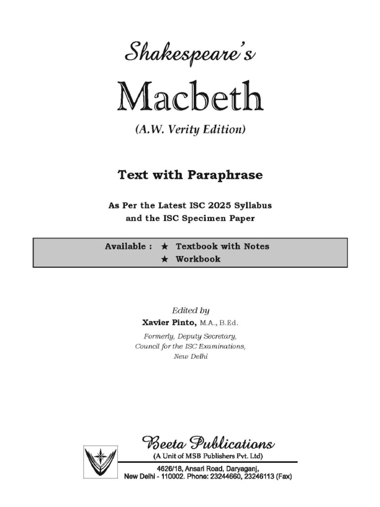 Macbeth - Text With Paraphrase! | PDF
