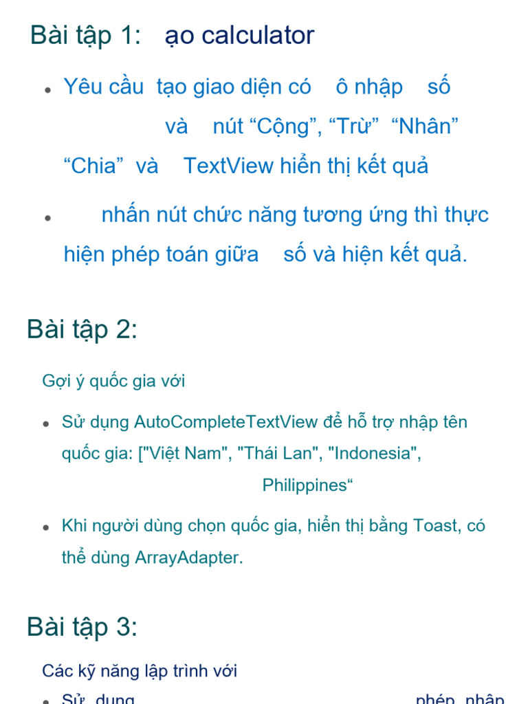 3.bai Tap 3 | PDF
