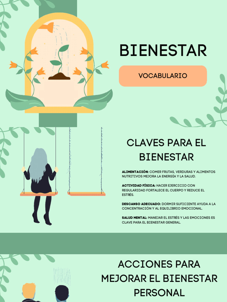 Vocabulario BIenestar | PDF