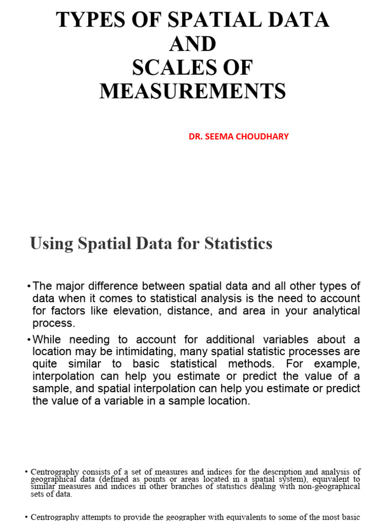Types of Spatial Data and Scales of Measurement | PDF | Level Of ...