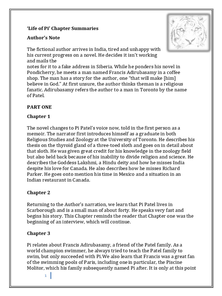 Life of Pi Chapter Summaries | PDF | Prayer | Agnosticism
