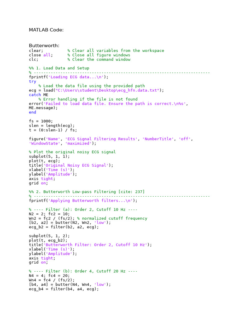 Digital Signal Processing Lab Submission . | PDF | Filter (Signal ...