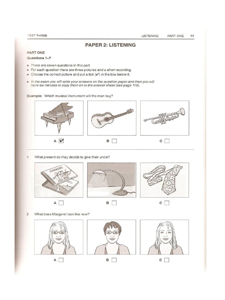 Practice Test B1 P3 | PDF