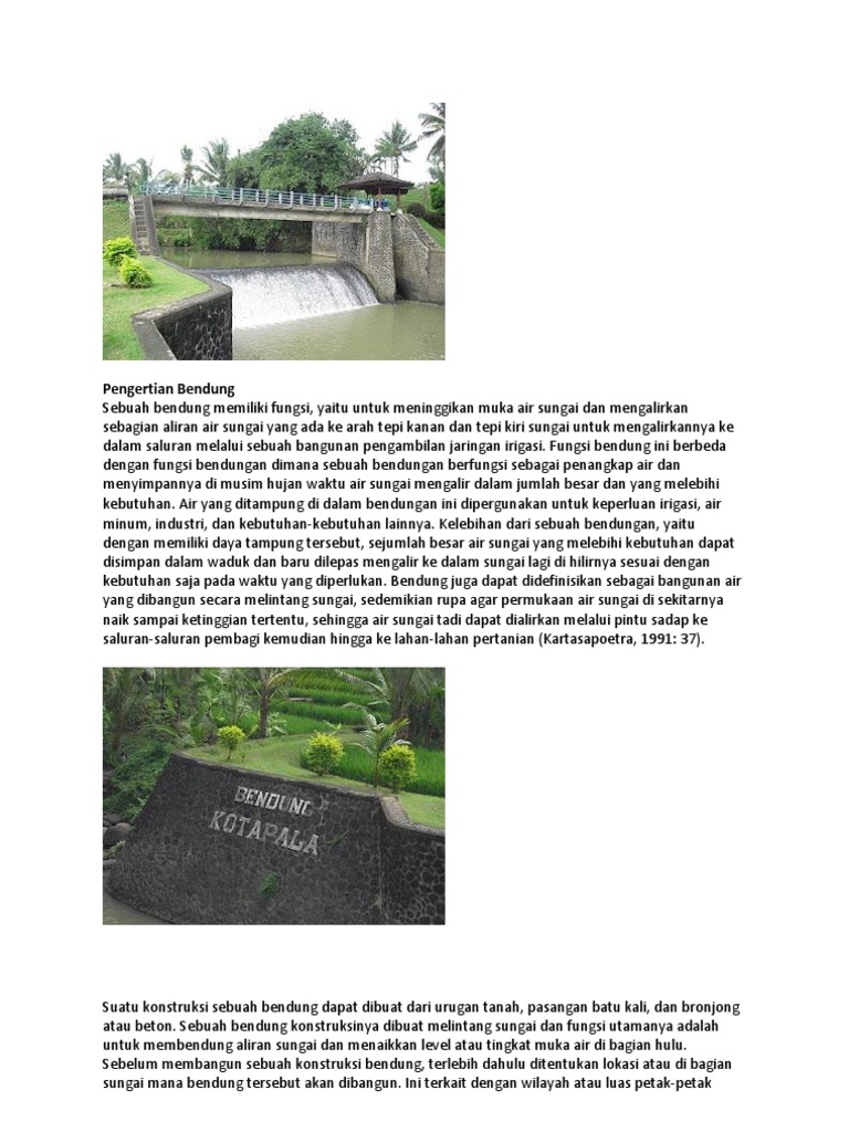 Pengertian Bendung | PDF