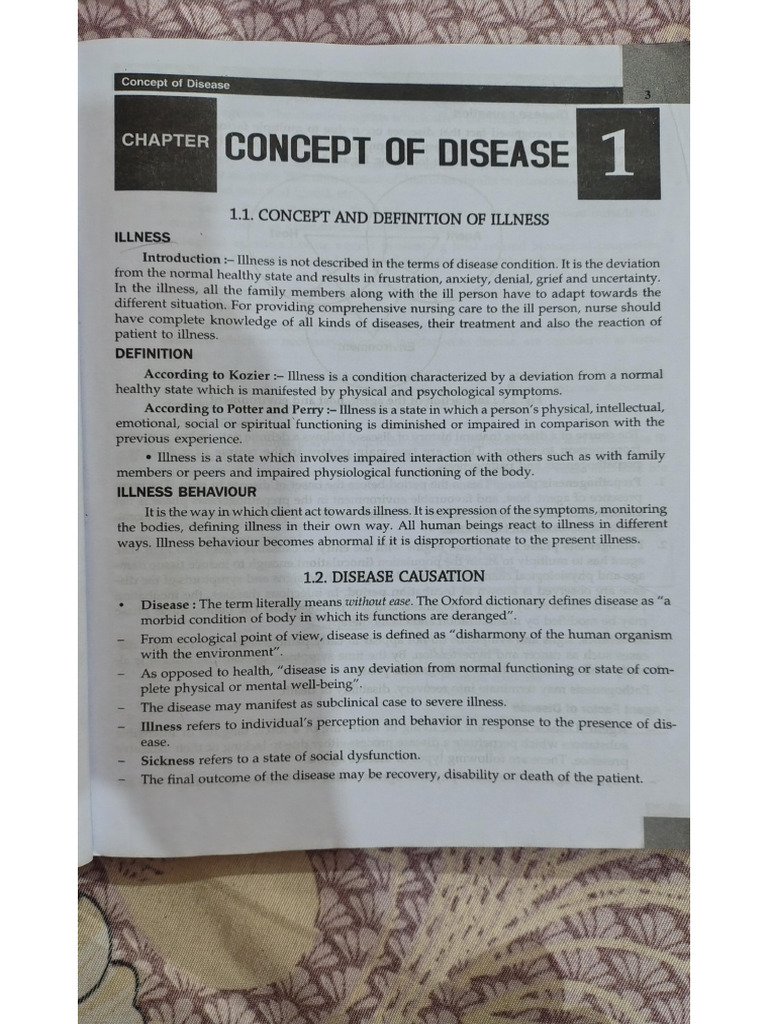 Chapter 1 Concept of Disease | PDF