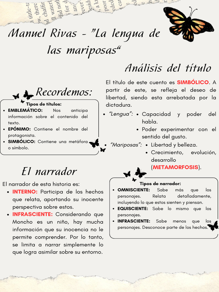 Análisis de "La lengua de las mariposas" | PDF