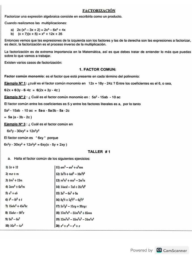 Factorización | PDF