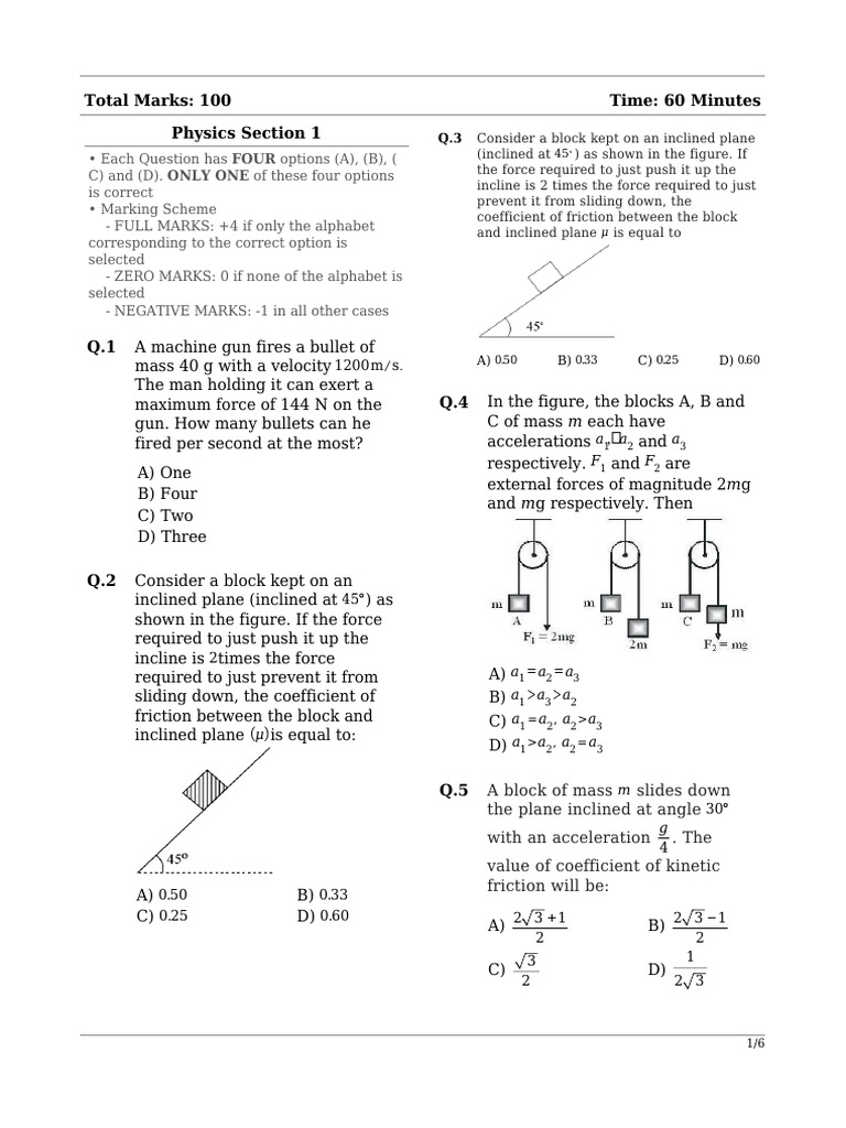 NLM To RBD Mains-851854-2025-09-07 15 - 03 - 02-Question-Paper | PDF | Rotation Around A Fixed ...