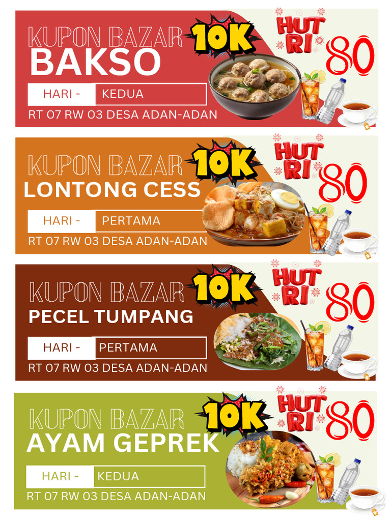 Contoh Kupon Bazar | PDF