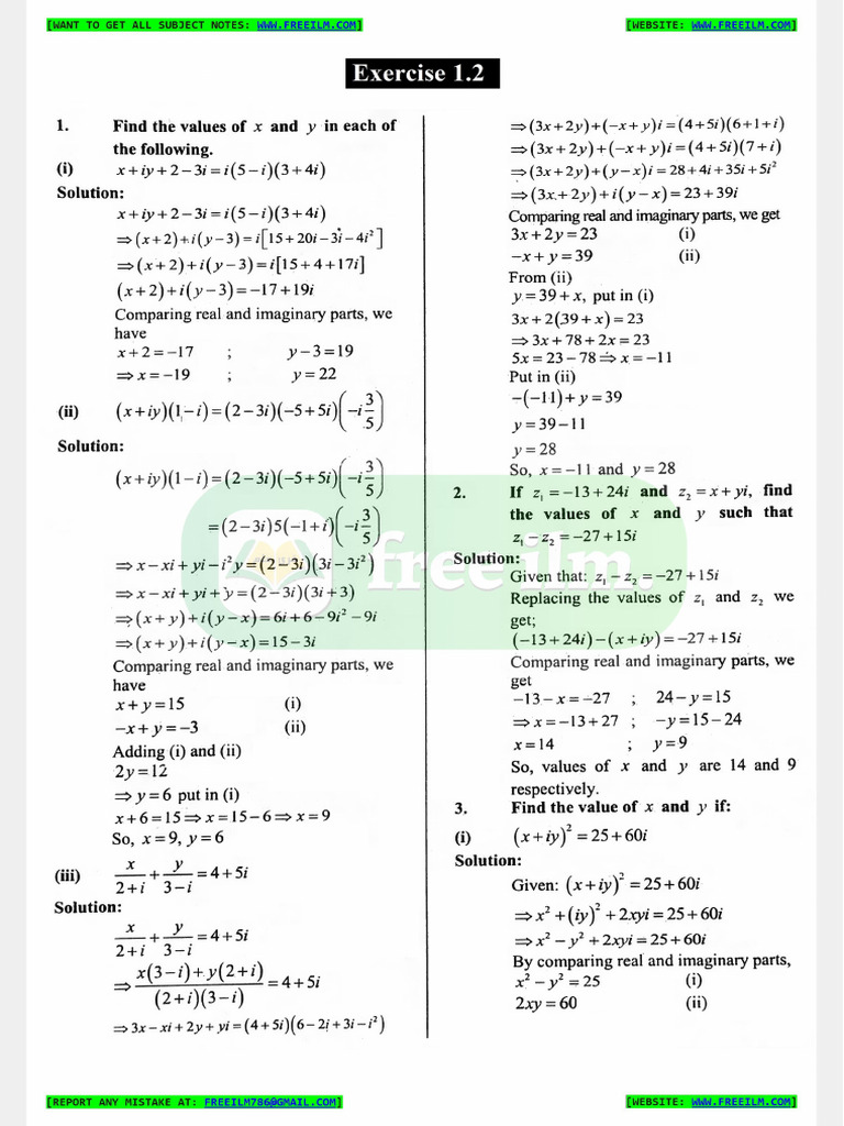 11th Math New Ch1 Ex1.2 | PDF