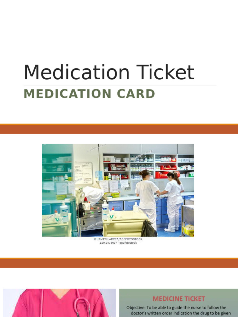Medication Ticket Color Codes | PDF