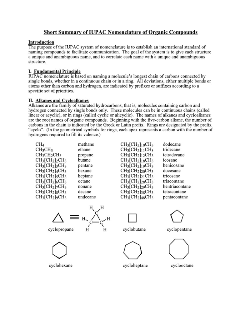 IUPAC Handout | PDF