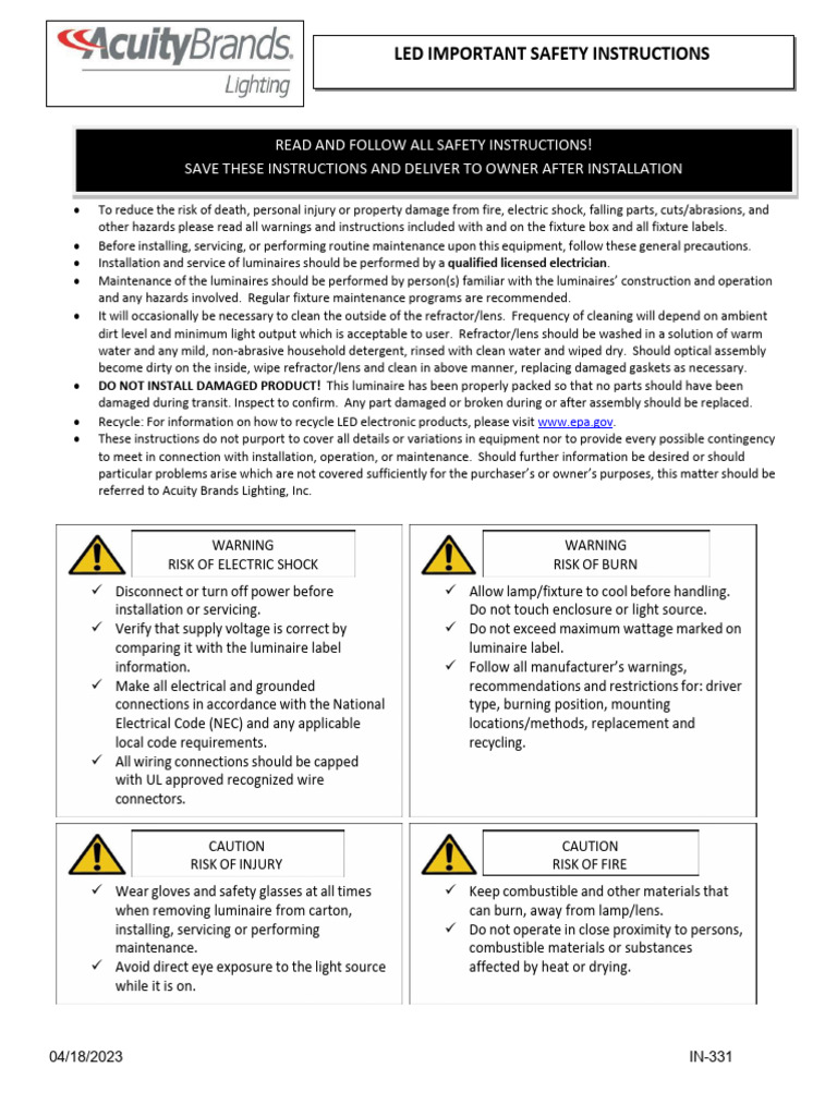 in-331 | PDF | Electrostatic Discharge | Lighting