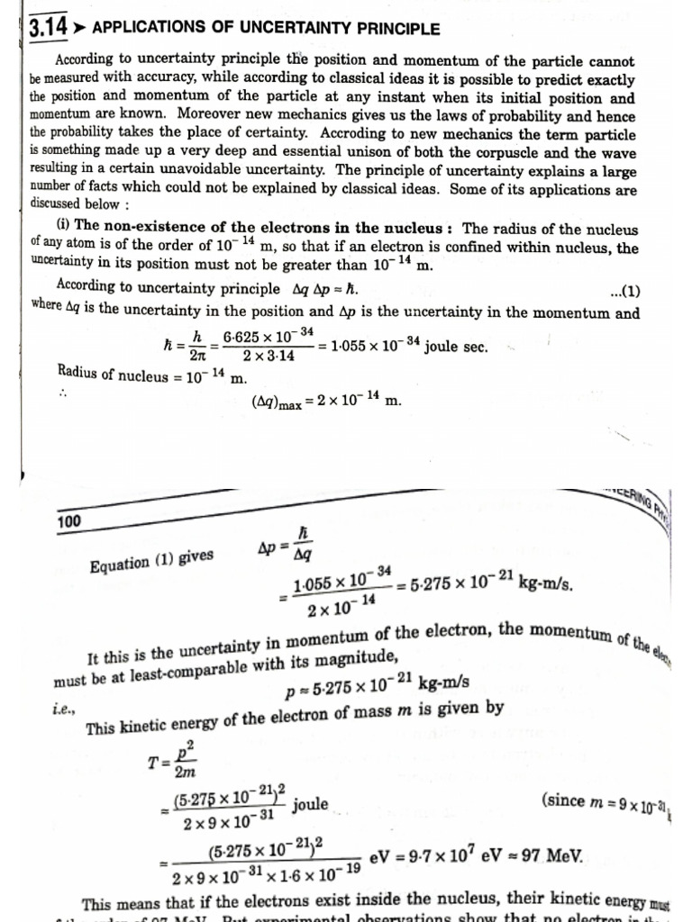Unit 2 Application of Uncertainty | PDF