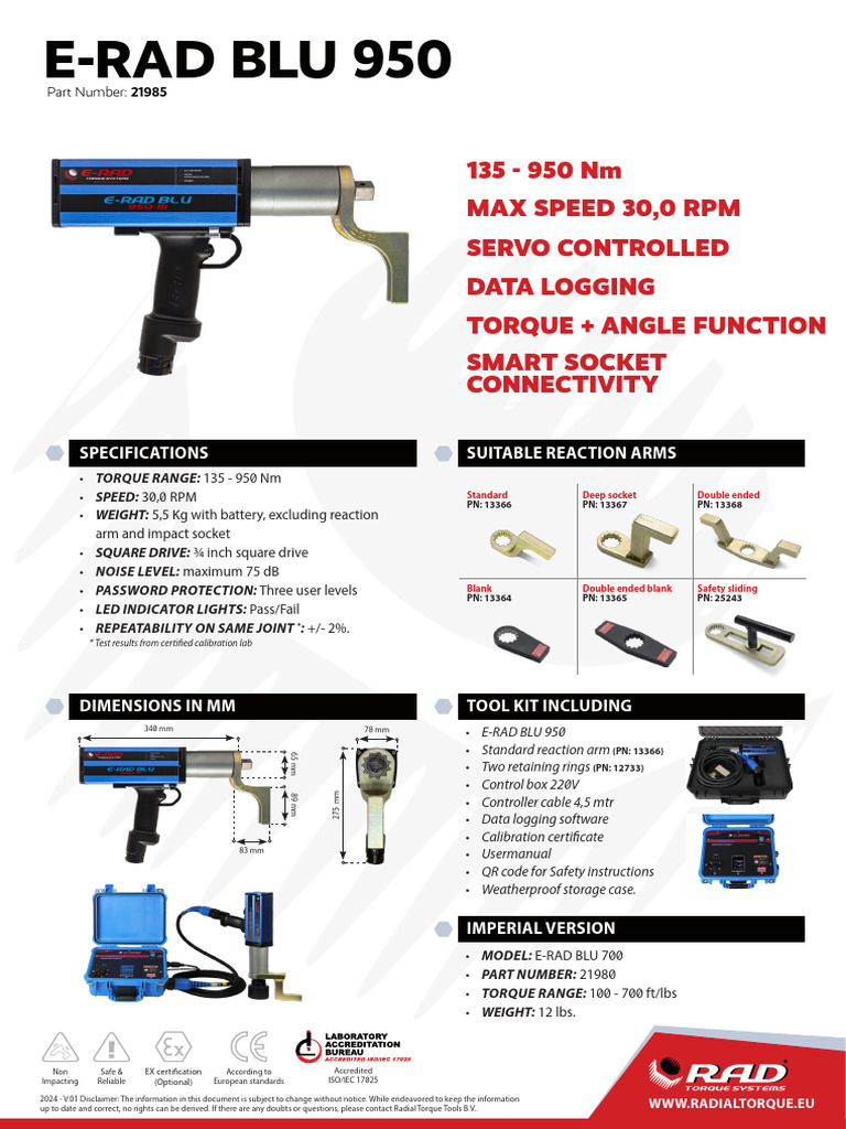Datasheet E-RAD BLU 950 | PDF