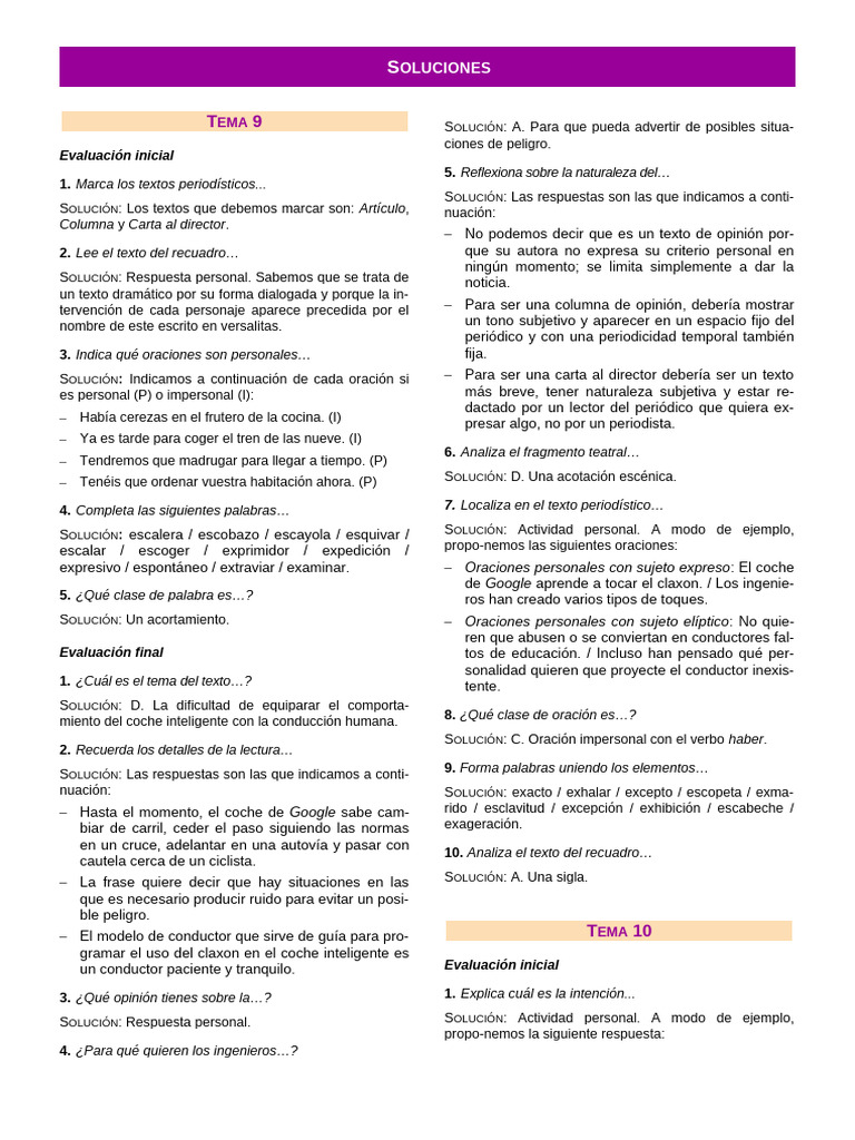 LCL 2 Z Ev Tema Sol T 09 12 | PDF | Romeo y Julieta