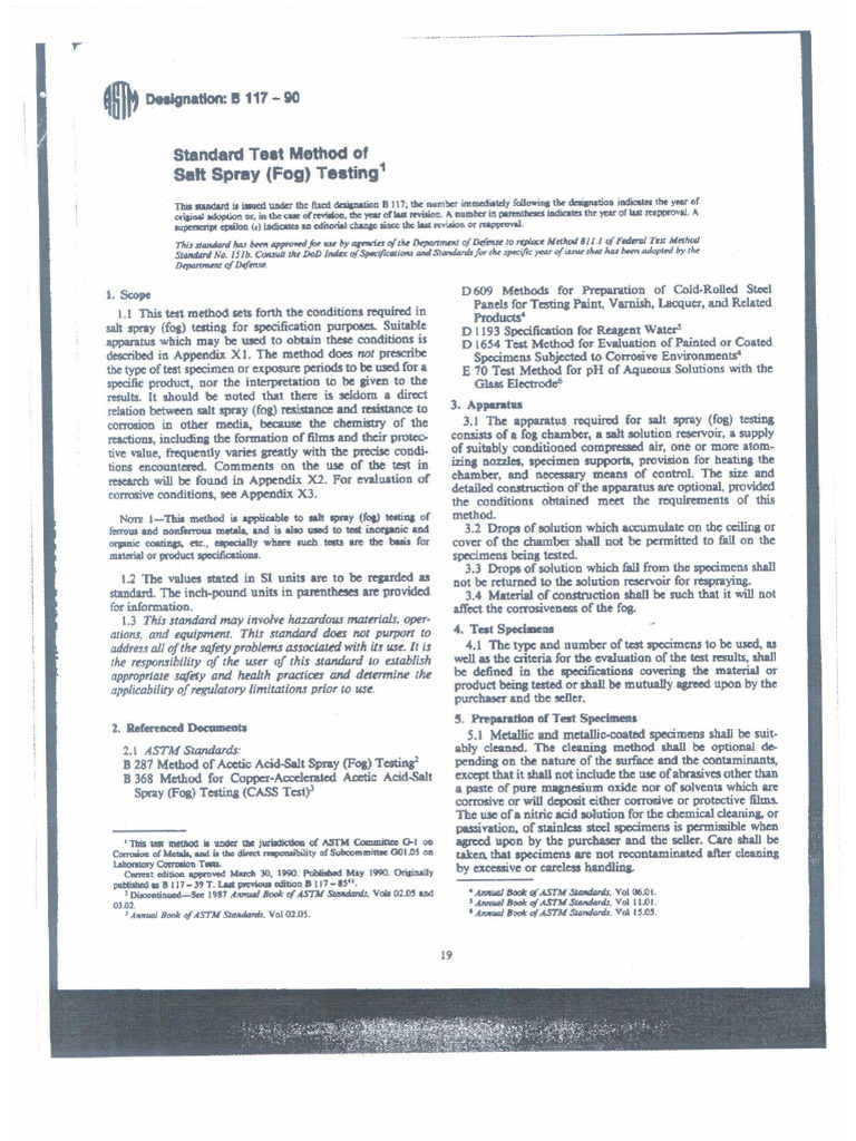 Astm B117 | PDF