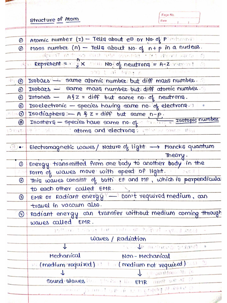 Structure of Atom Notes... | PDF