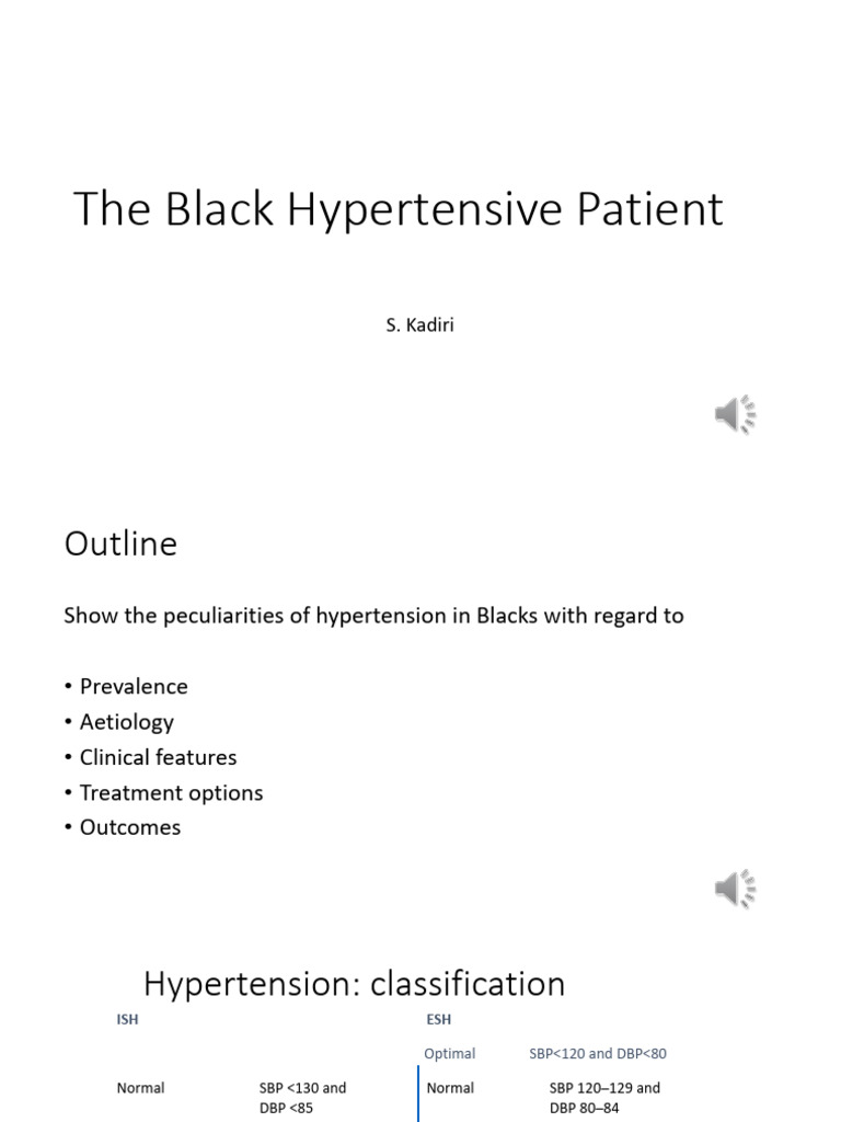 Hypertension in Black Patients: Insights and Treatment | PDF ...