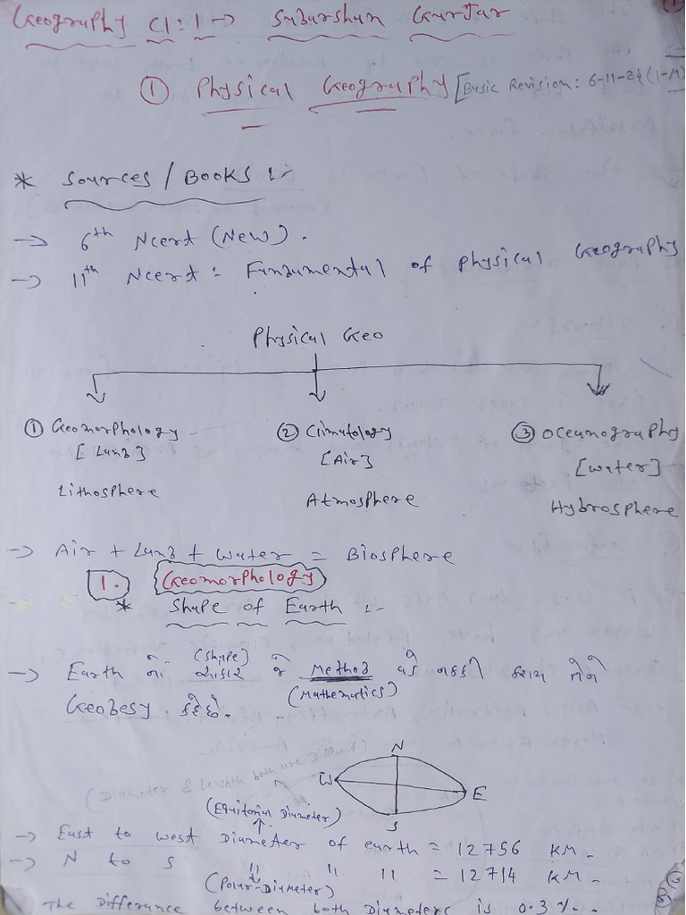 Physical Geography My Notes | PDF