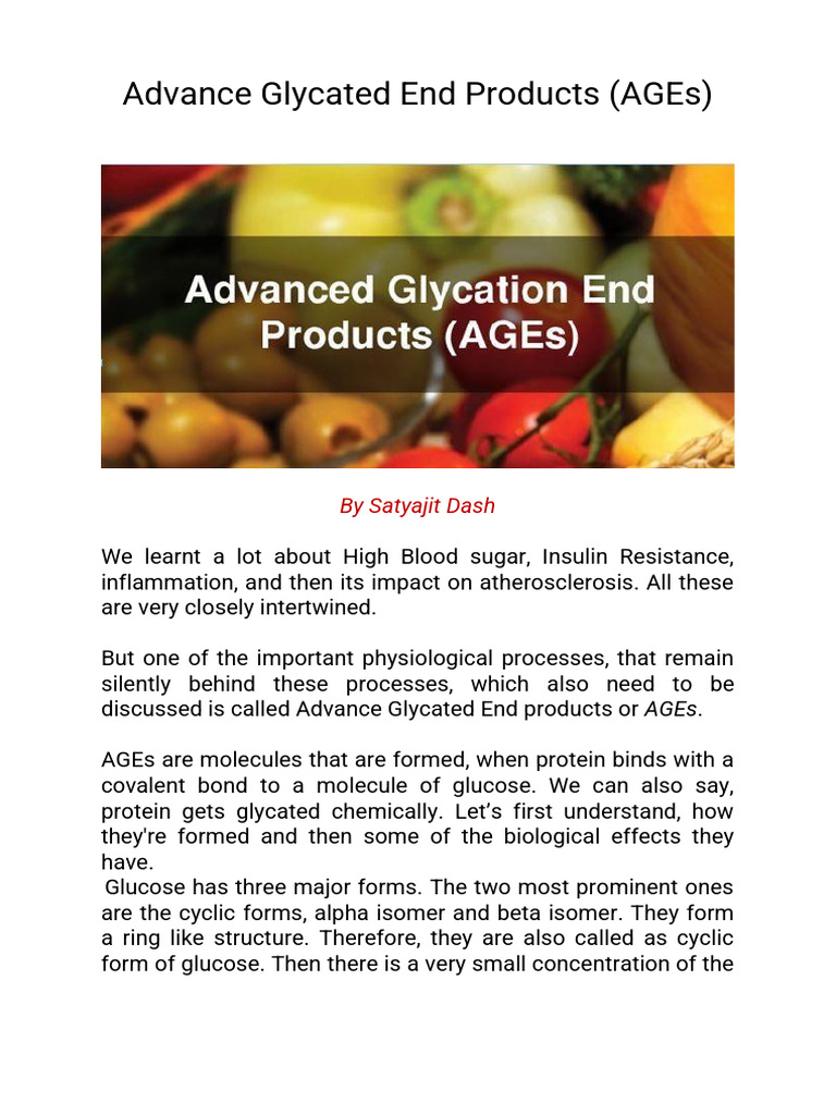 Understanding Advanced Glycated End Products | PDF | Reactive Oxygen ...