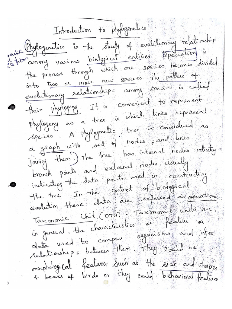 Introduction To Phylogenetics | PDF