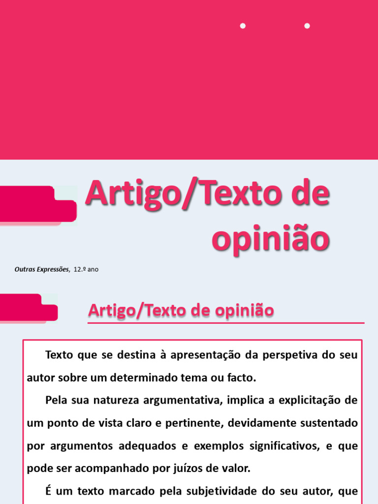 Artigo - Texto de Opinião | PDF