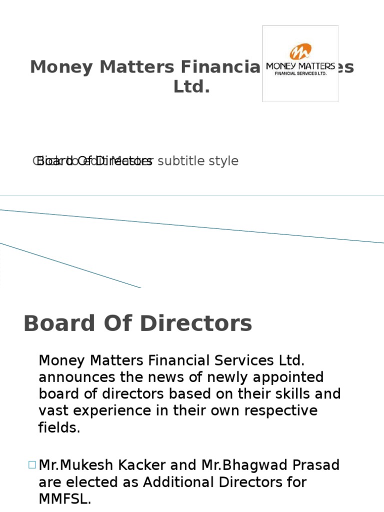 New Board Appointments at MMFSL | PDF