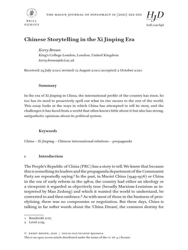 Chinese Storytelling in The Xi Jinping Era | PDF | China | World Politics