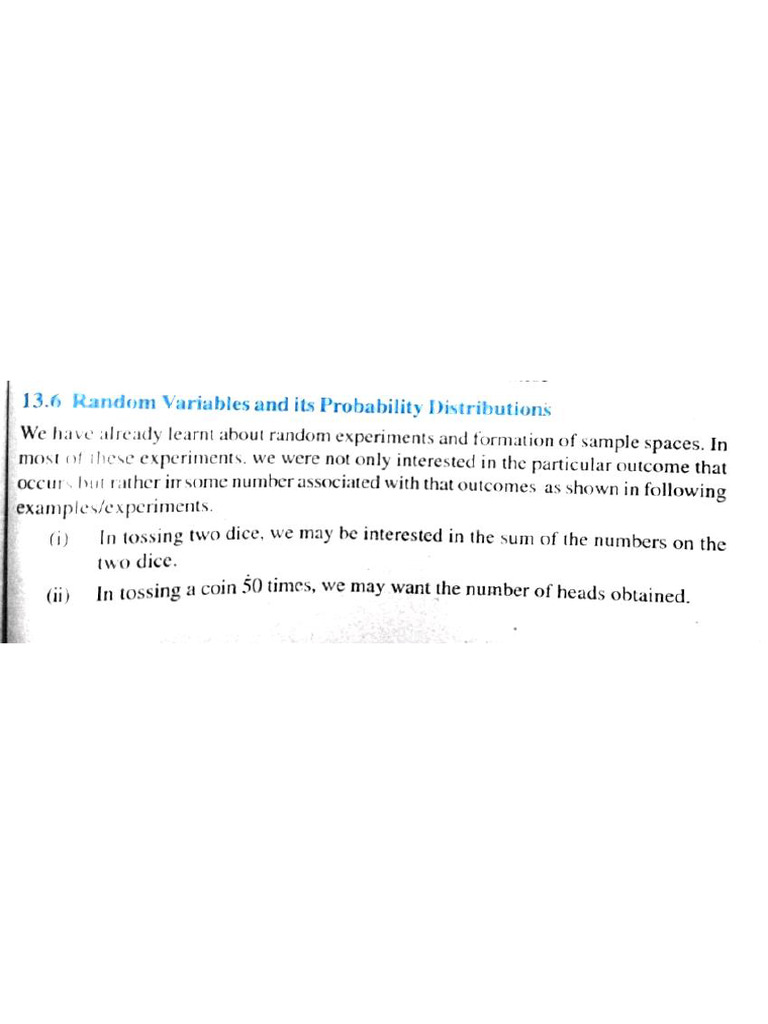 Chapter 13 - Probability Distribution - Ex. 13.4 | PDF