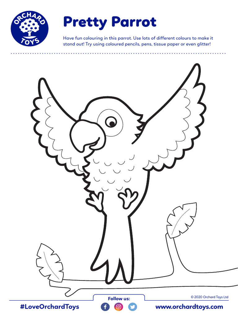 Parrot Activity Colouring Sheet | PDF
