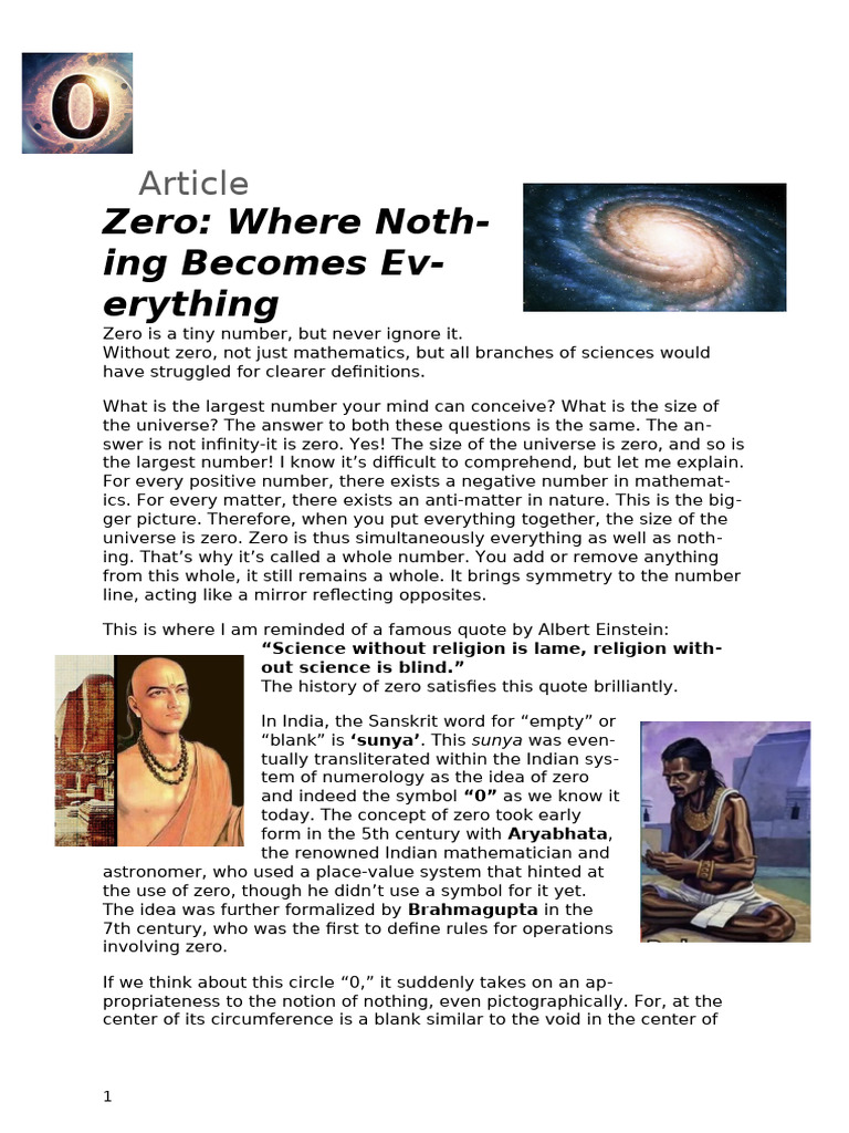 The Philosophy of Zero Explained | PDF