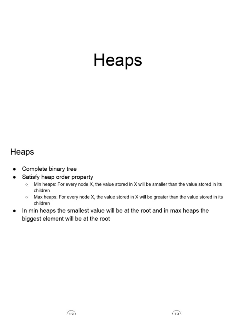 Understanding Heaps: Structure & Operations | PDF