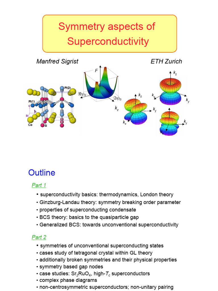 Symmetry Aspects of Superconductivity | PDF | Superconductivity | Spin (Physics)