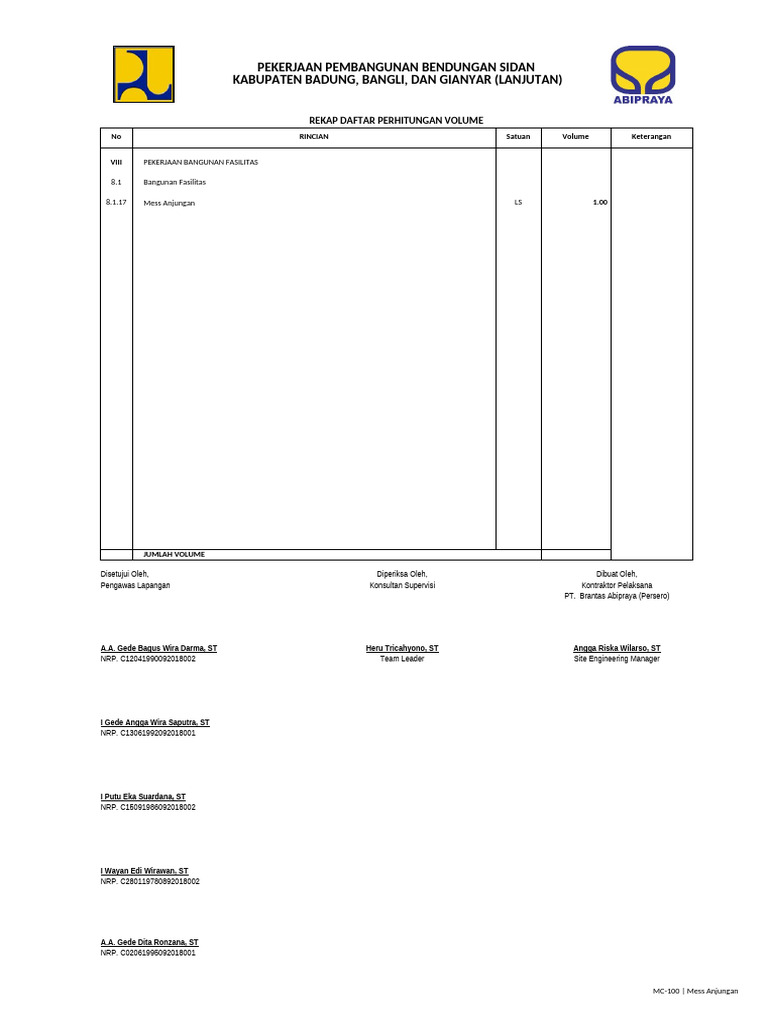 17. Mess Anjungan MC 100 | PDF