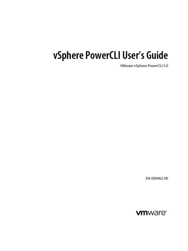 Vsphere Powercli User'S Guide | PDF | Command Line Interface | Virtual Machine